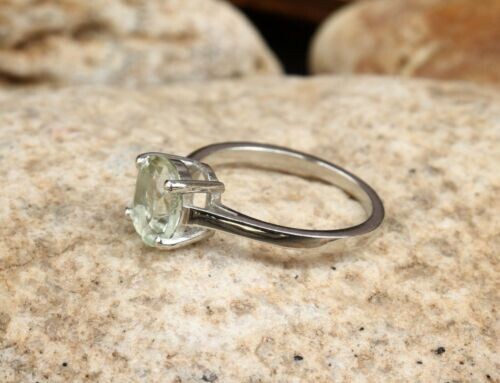 Natural Green Amethyst Ring, 925 Sterling Silver, Engagement Ring | eBay