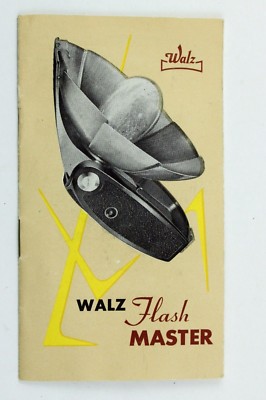190362 Walz Flash Master Genuine Original User Instruction Manual Booklet | eBay