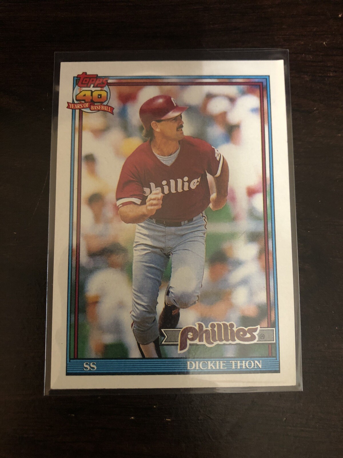 DICKIE THON PHILADELPHIA PHILLIES 1991 TOPPS "40 YEARS OF BASEBALL ...