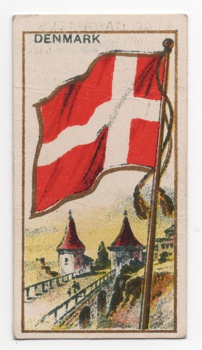 1920s Denmark Flag Card American Caramel E15 Flags Series ATC T59 Cards ...