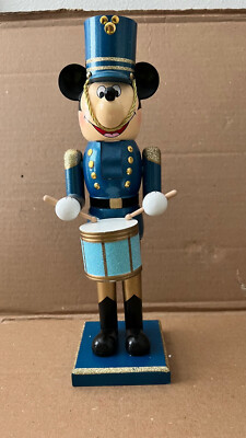 Disney Parks Mickey Mouse Blue Drummer Decorative Christmas Nutcracker ...