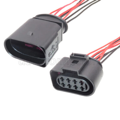 For VW Audi VAG 8 Pin Male & Female Connector Plug Pigtail 8D0973734 ...