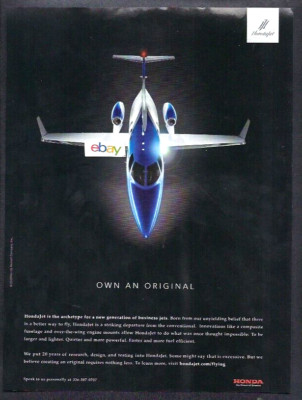HONDA BUSINESS JET HONDAJET OWN AN ORIGINAL NEW GENERATION 2009 AD | eBay