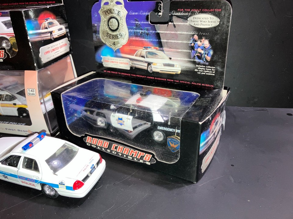 LOT OF 10 STATE, FBI CITY POLICE PATROL CARS FIRST RESPONSE, GEARBOX 1: ...