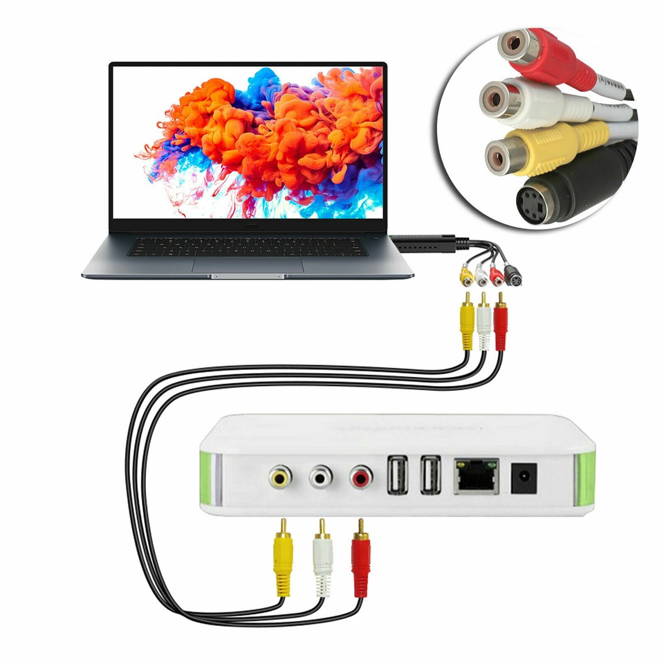 USB 2.0 Audio Video VHS to DVD VCR PC HDD Converter Adapter Digital ...
