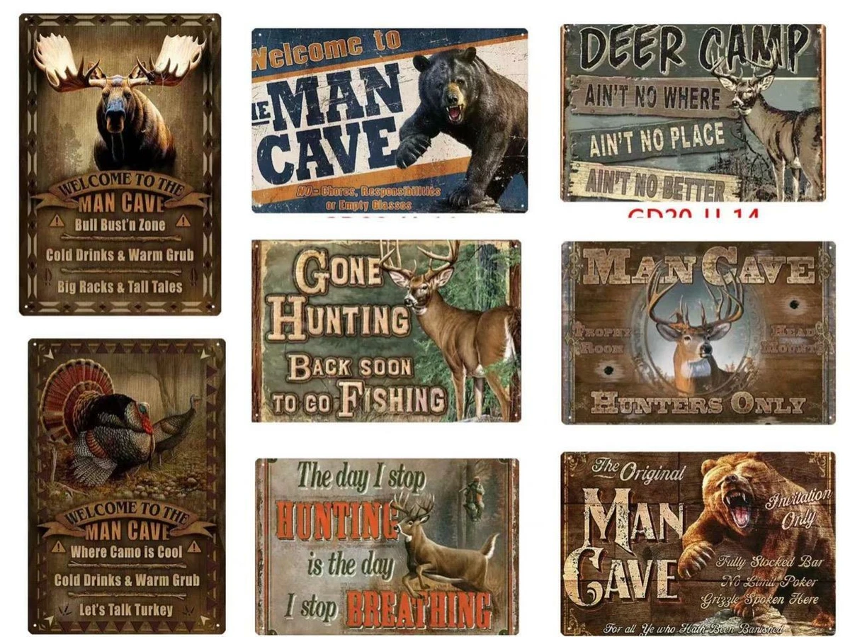 Hunting Man Cave Signs