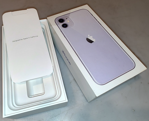 Apple iPhone 11 Purple 64GB BOX ONLY WITH PAPERWORK | eBay