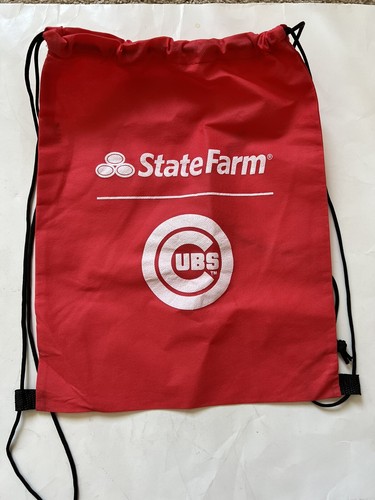 Chicago Cubs State Farm Red Drawstring Bag Stadium Giveaway | eBay