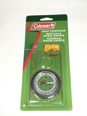 Coleman Map Compass -km & cm Scale With Cord, Direction Finder /New In ...