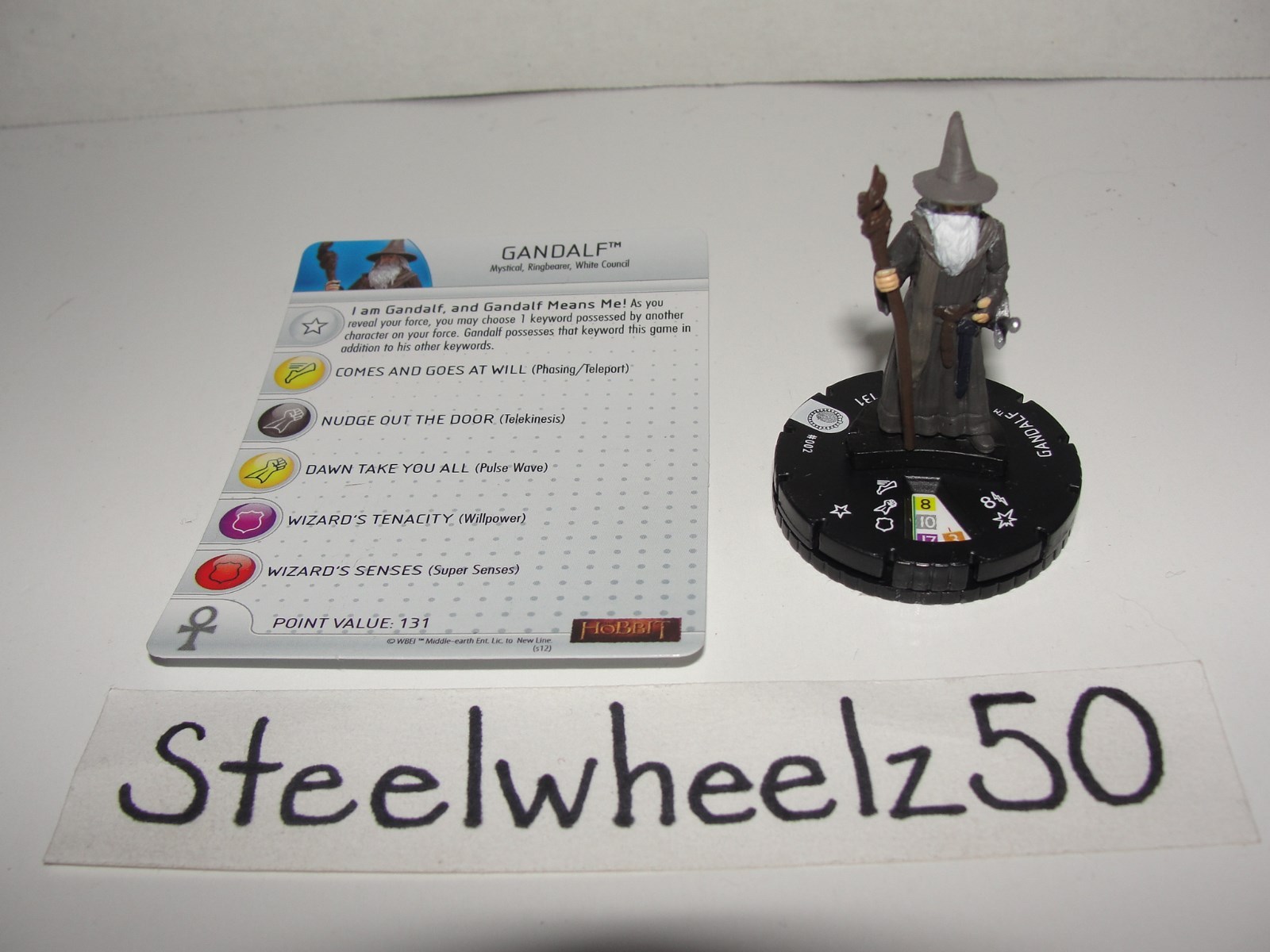 Lord Of The Rings Heroclix Hobbit Gandalf #002 Figure Wizkids 2012 LOTR ...