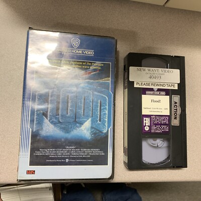 Flood [1976 VHS] Robert Culp ~ Warner Home Video ~ Rare 1986 Big Box ...
