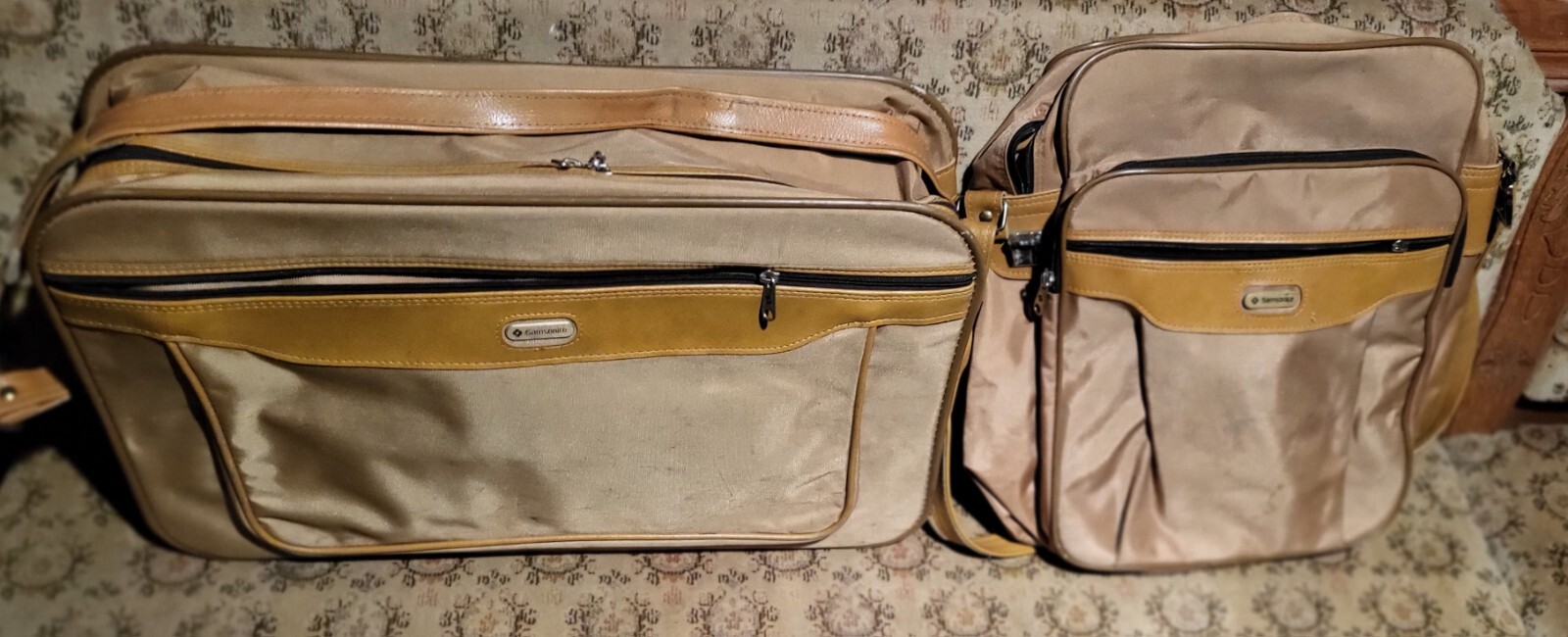 Vintage 1980s Samsonite 2-pc Luggage Set Garment Bag & Carry-on ...