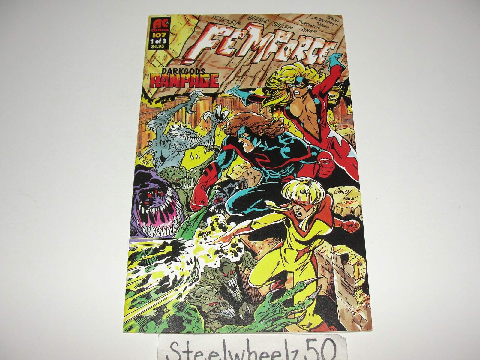 Femforce #107 Comic AC Comics 1998 Dark Gods Rampage 1 Synn She-Cat Bill Black | eBay