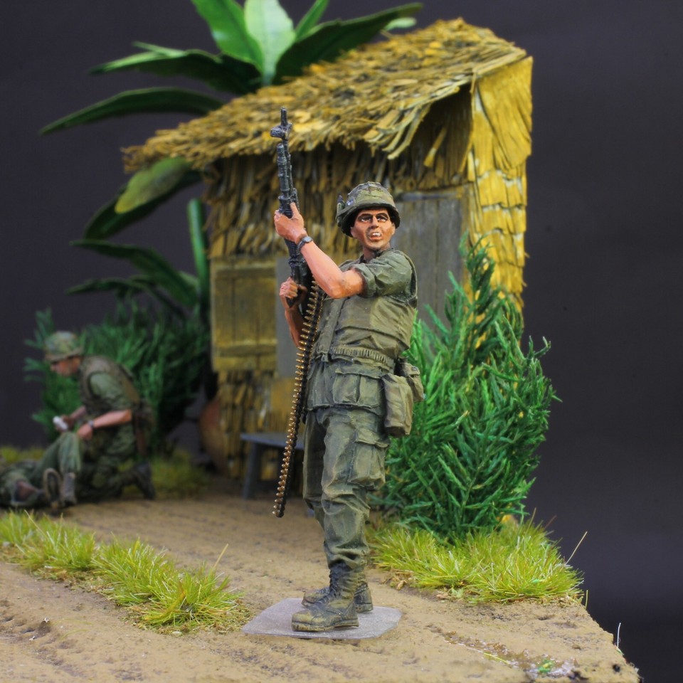(Pre-Order) ProPainted 1:35 USMC M60 Machine Gun Soldier in Vietnam war ...