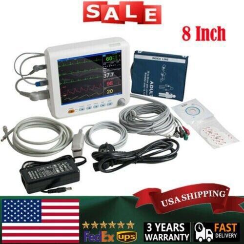 8'' ICU-CCU Vital Sign Patient Monitor-ECG-NIBP -RESP-SPO2 Carejoy·CE ...