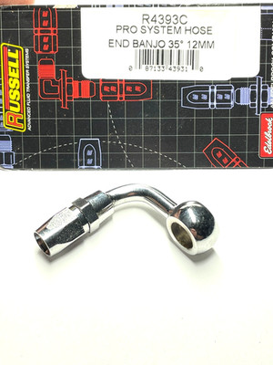 RUSSELL 35 DEGREE 12mm PRO SYSTEM BRAKE LINE BANJO END R4393C ..FAST ...