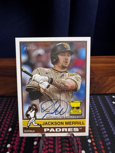 2025 Topps Heritage Real One Jackson Merrill On Card Auto Padres # ROA ...