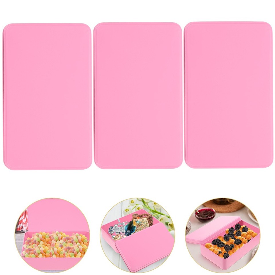 3pcs Small Tin Box Empty Rectangle Tinplate Box Tinplate Containers Tin ...