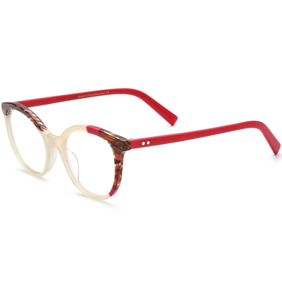 Round Glasses for Women Men Multicolor Acetate Plastic Eyeglasses ...