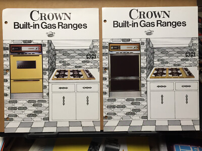 Vtg Crown Stove Works Catalog Inserts 1978? Built-in Gas Ranges | eBay
