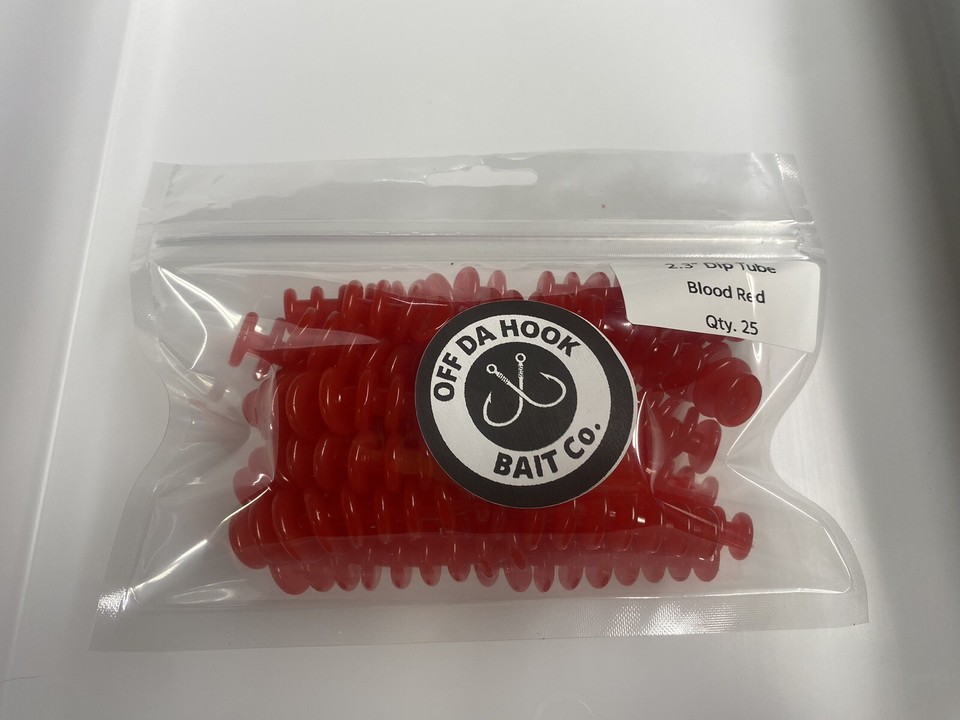 OFF DA HOOK Catfish Dip Bait Worm Bulk Blood Red SSS Stink Bait Tube ...
