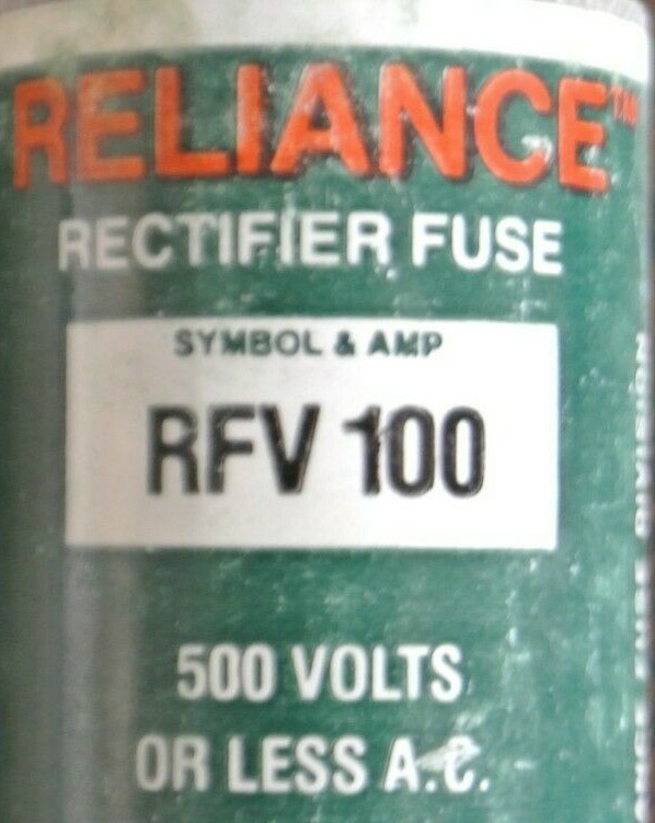 RELIANCE RFV100 RECTIFIER FUSES / 500V / 100A / NEW SURPLUS / EACH | eBay