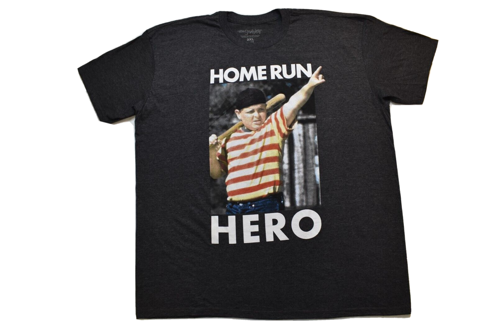 The Sandlot Mens Home Run Hero Ham Pointing Charcoal Heather Tee Shirt ...