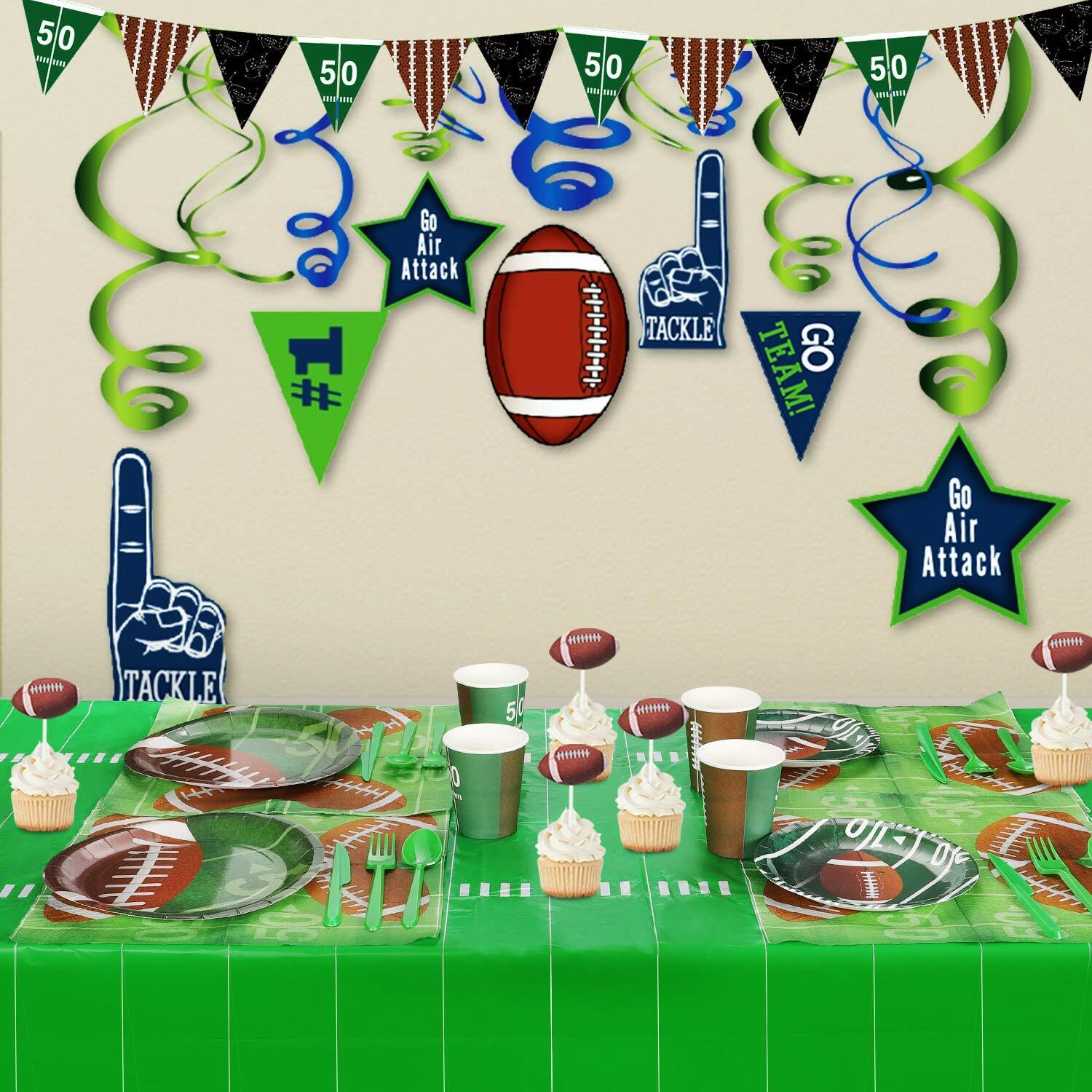 Football Party Supplies and Decorations Set (Serves 24) | eBay