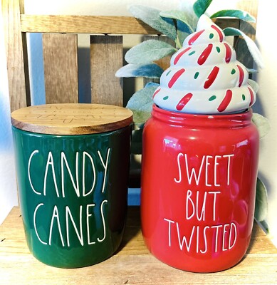 New Rae Dunn Candy Canes Sweet But Twisted Christmas Cellar & Canister ...