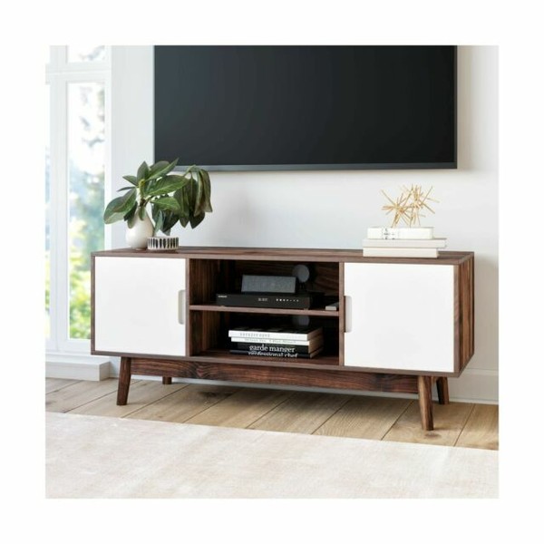 Nathan James 74401 TV Stand Media Console with Cabinet Doors - Walnut ...