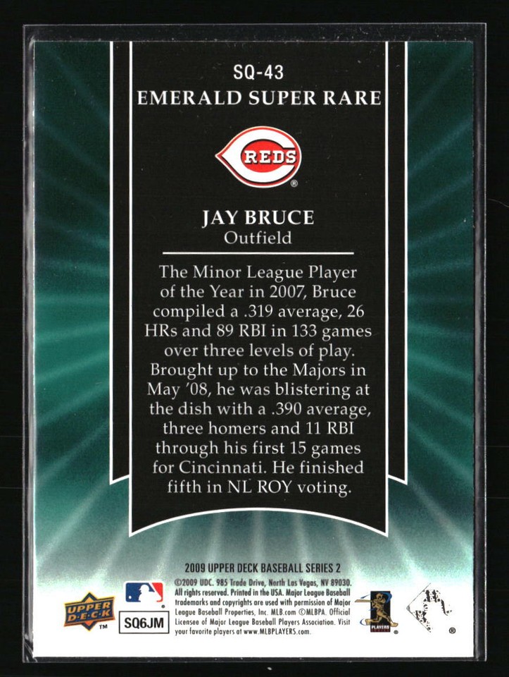 Jay Bruce 2009 Upper Deck #SQ-43 Baseball Card | eBay