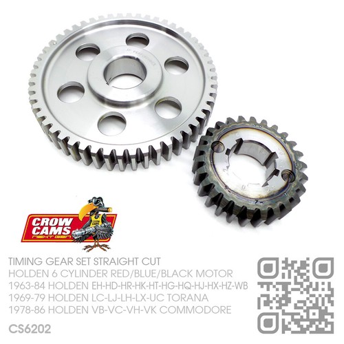 CROW CAMS STRAIGHT CUT TIMING GEAR 6 CYL RED MOTOR [HOLDEN LC-LJ-LH-LX ...