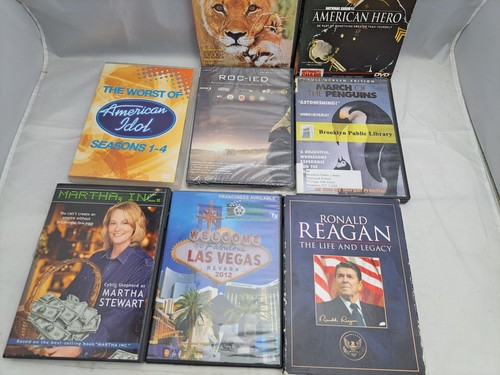 8 x DVDs Reality Documentary American Hero, Ronald Reagan, Martha ...