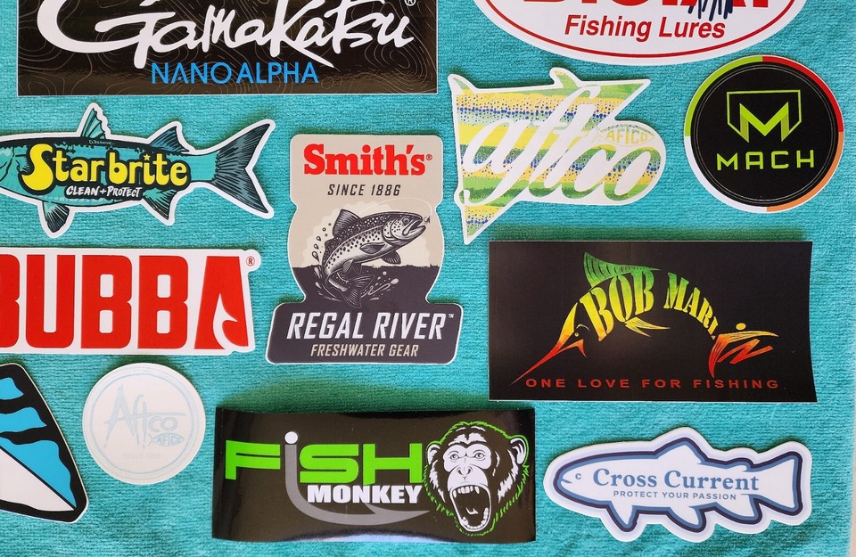 29+ - DIFFERENT & AUTHENTIC - SPORT FISHING DECALS LOT - OFFSHORE VINYL ...