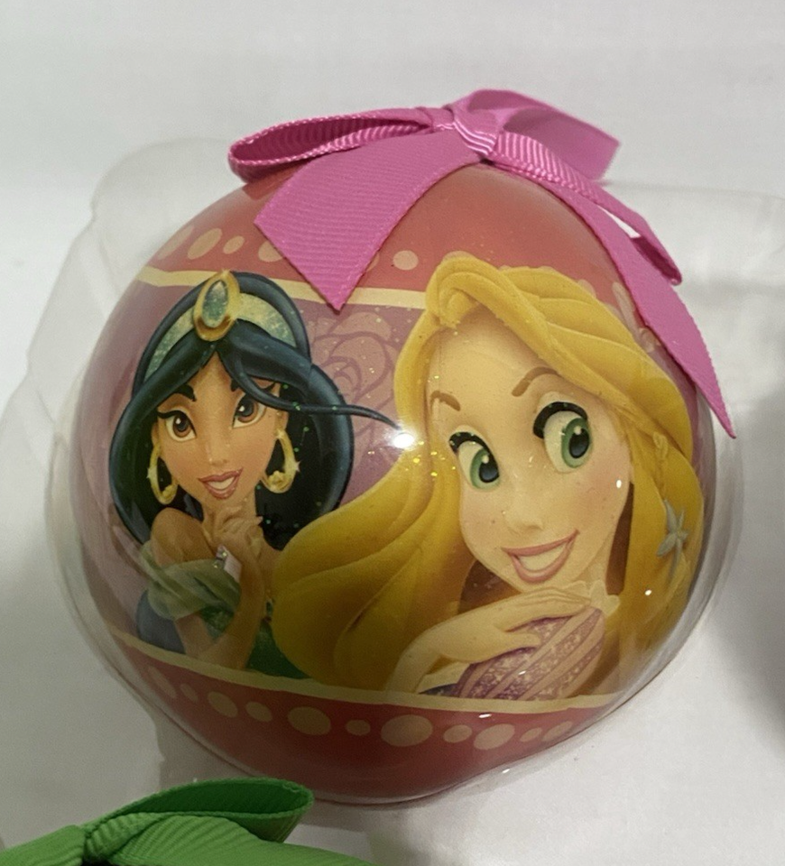 Disney Store Round Ball Decoupage 6 Ornament Set Sally Kermit Princess ...