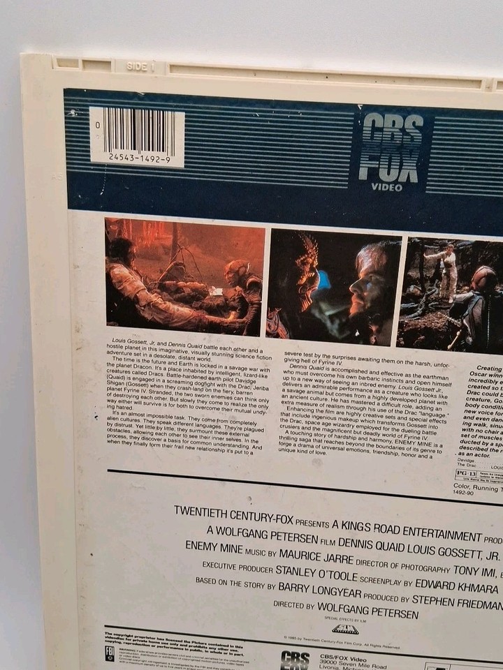 ENEMY MINE LASERDISC 1492-90 SCI-FI ACTION CLASSIC DENNIS QUAID | eBay