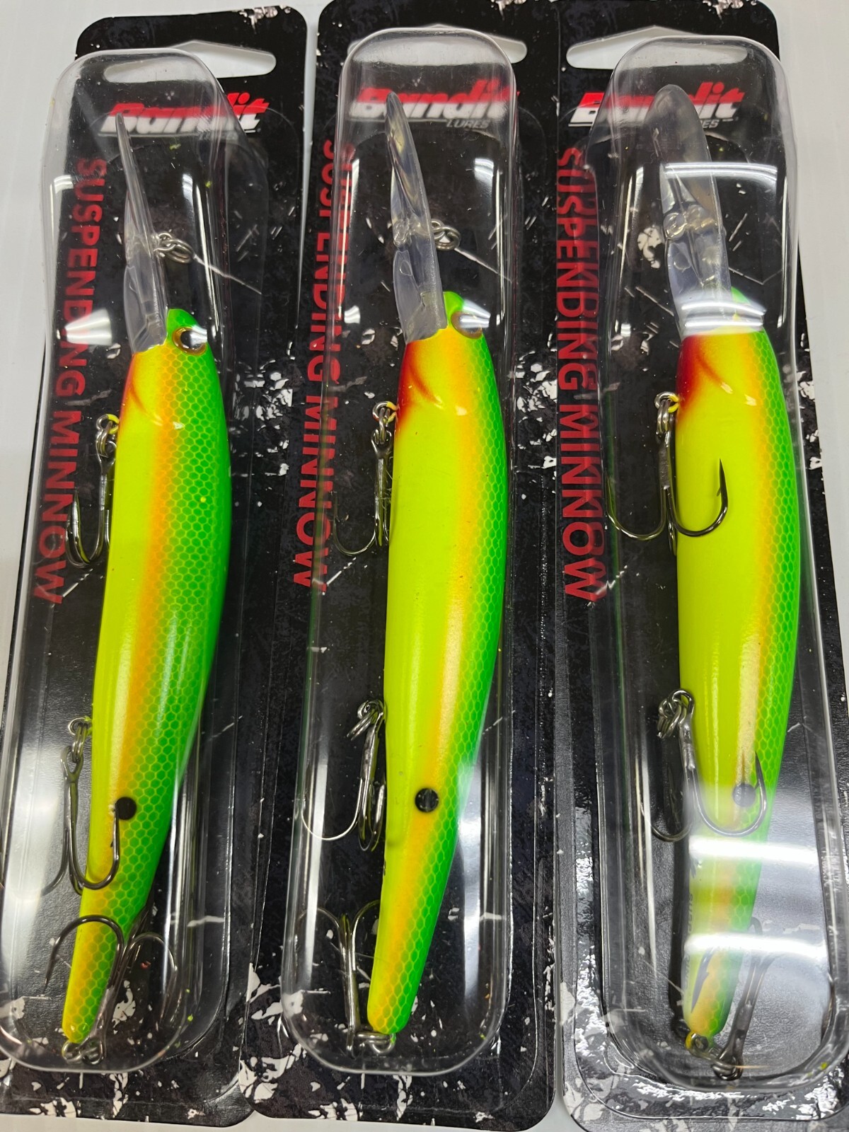 Lot Of 3 NEW Bandit Deep Walleye Suspending Minnow - TACO SALAD | eBay