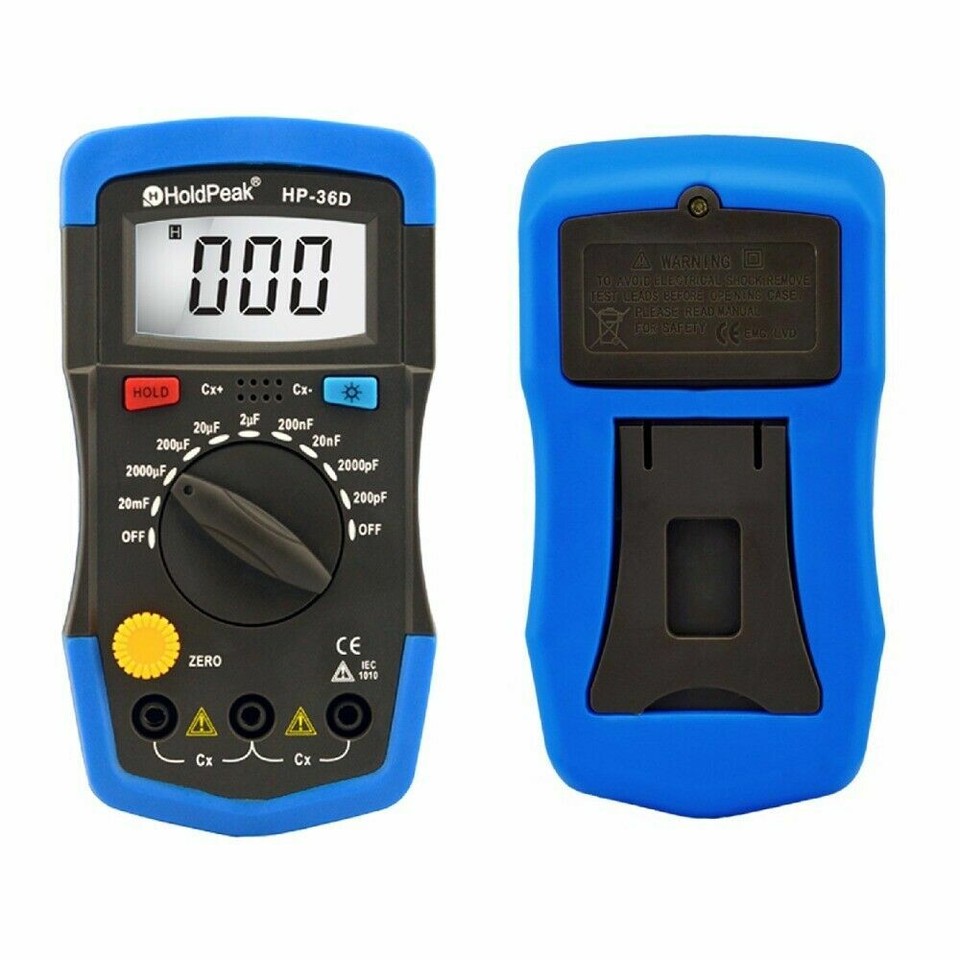 Digital Multimeter Capacitor Tester Measure Tool Capacitance 200pF-20mF ...