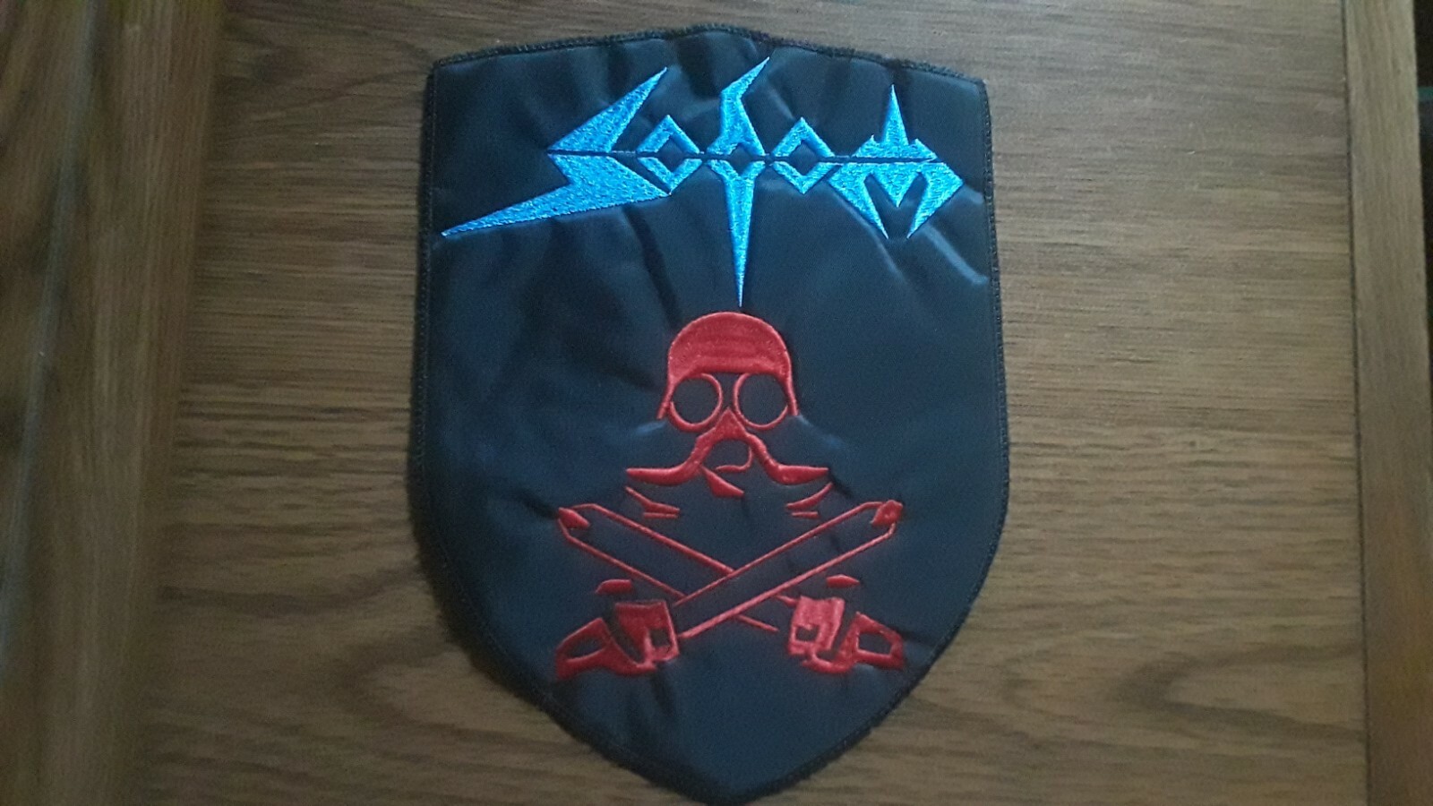 SODOM + LOGO,SEW ON BLUE AND REDEMBROIDERED BACK PATCH | eBay