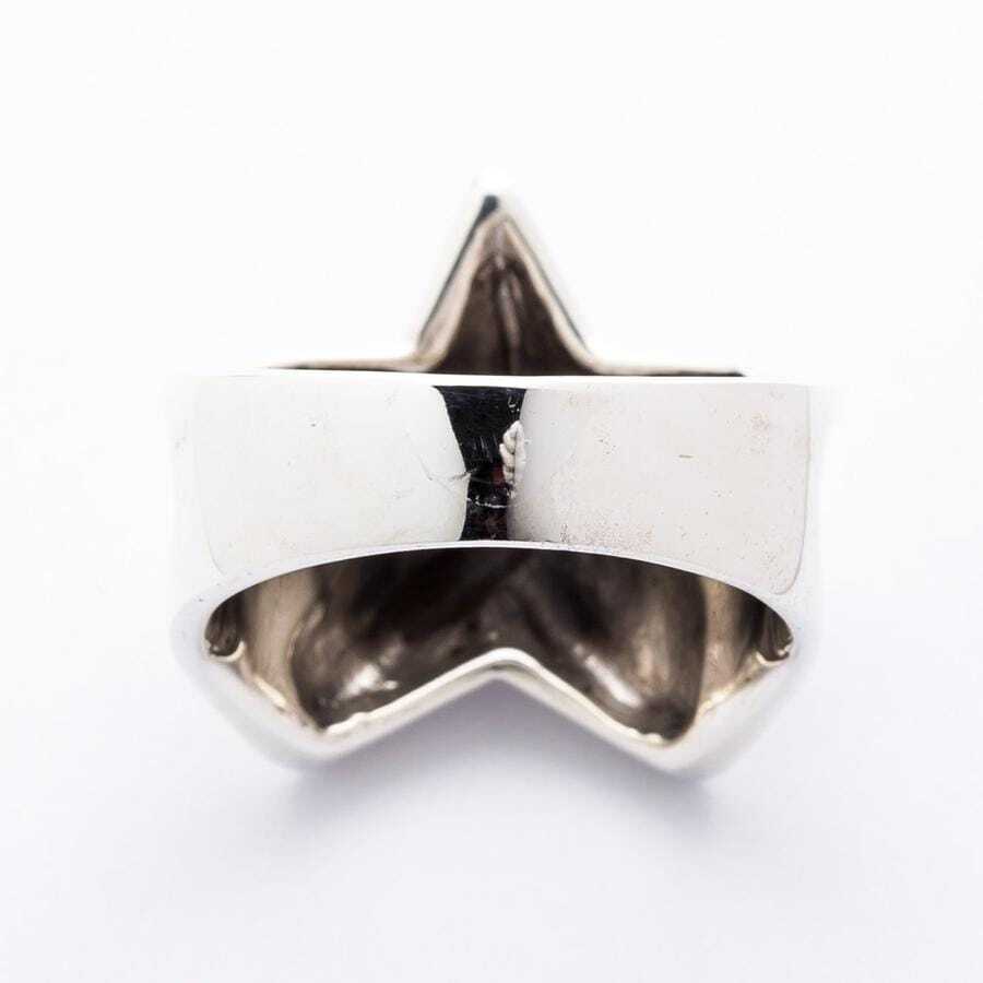 Real 925 Sterling Silver Men's Star Ring Rocker Rock New | eBay