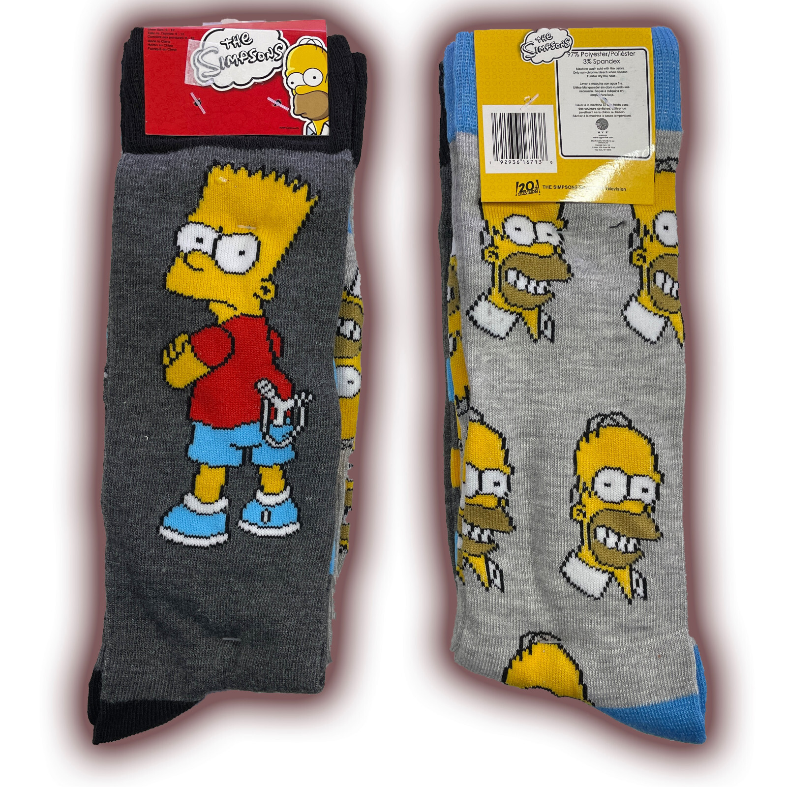 The Simpsons Socks - 2 PAIRS 🧦🧦 Homer & Bart Simpson | Fast Shipping ...