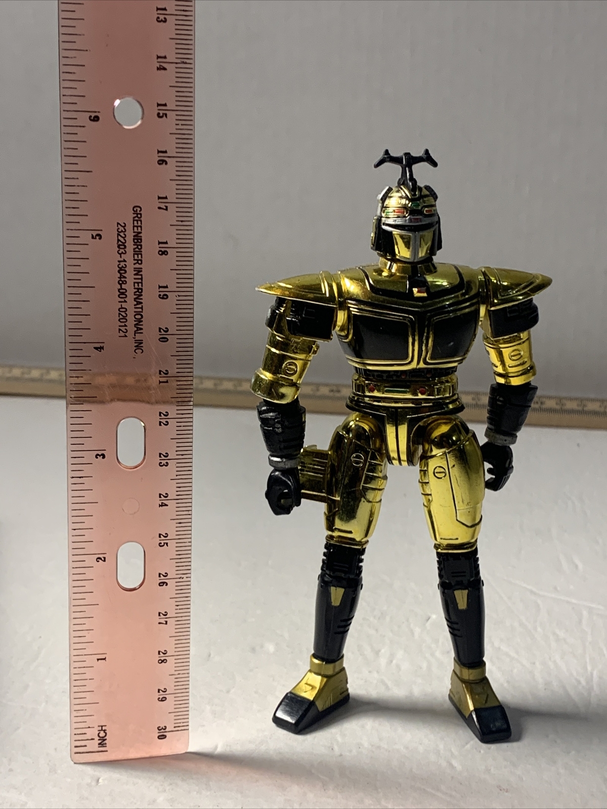 1997 Bandai Beetleborgs Metallix Gold Chrome Action Figure Robot Action ...