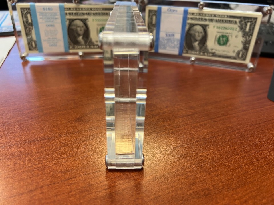 10 Acrylic 100 Bank Note Frame Plastic Money Holder Currency Display ...