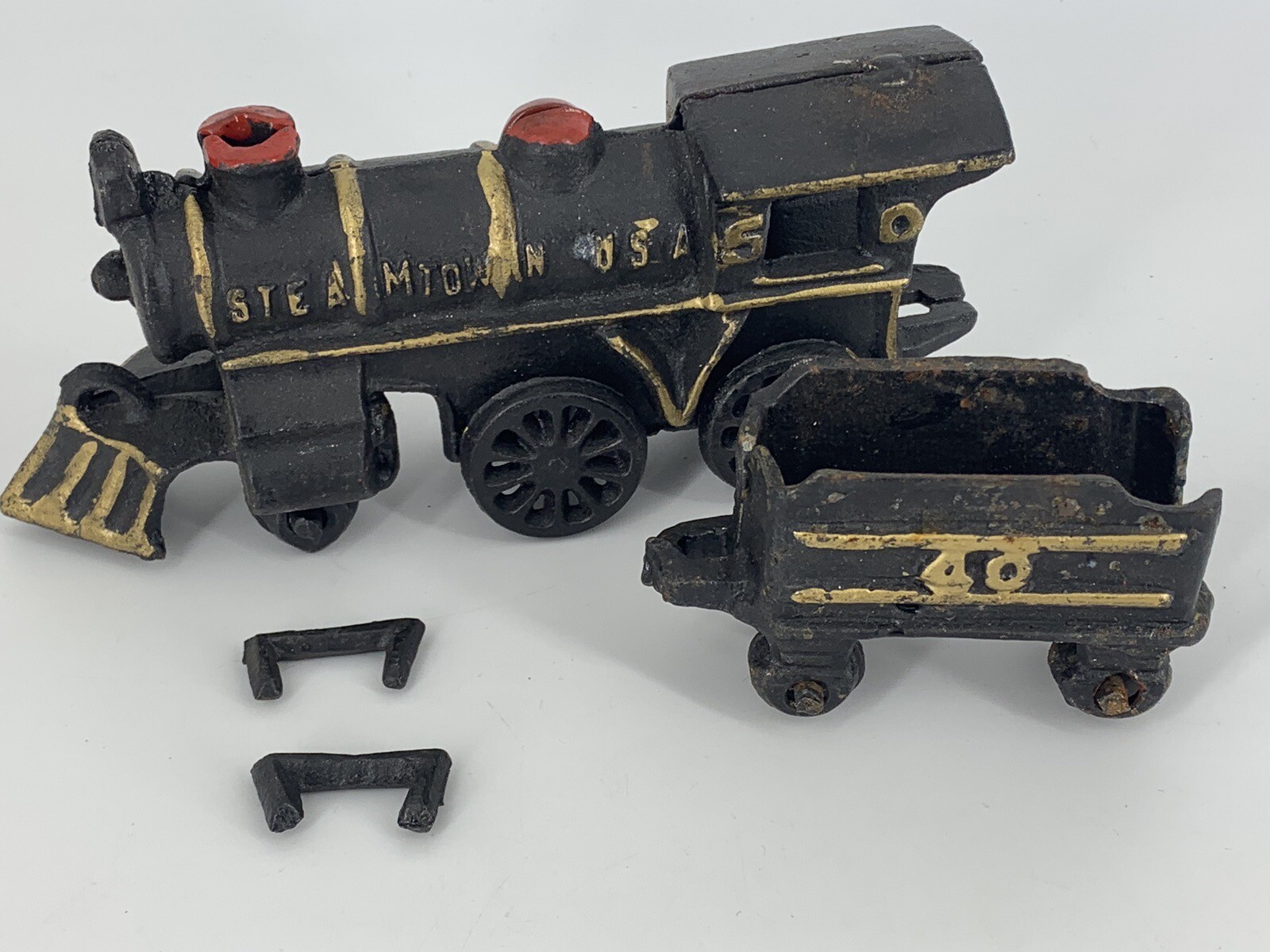 Cast Iron Toy Train No. 50 with Coal Car No. 40 Steam Town USA (X-6G ...