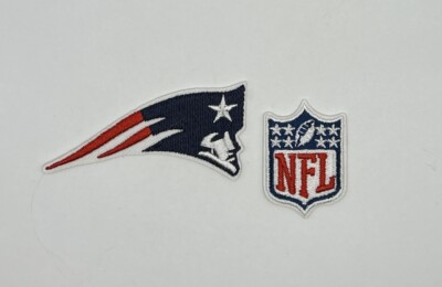 MR ALE x2 Patches: NFL & New England Patriots Embroidered Iron/Sew-On ...