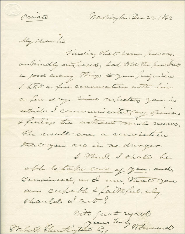 WALTER FORWARD - AUTOGRAPH LETTER SIGNED 12/22/1842 | eBay