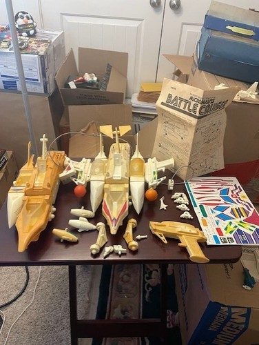 MEGO 1977 MICRONAUTS BATTLE CRUISERS, INSTRUCTIONS, COMPLETE STICKERS ...