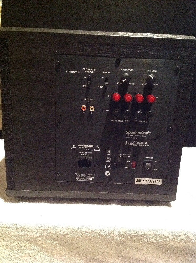 SpeakerCraft BassX-Dual 8 8" Powered Subwoofer | eBay