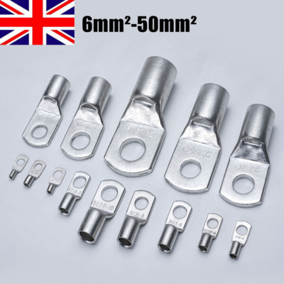25x Copper Tube Terminals Cable Ends Battery Welding Eyelets Lug Ends ...