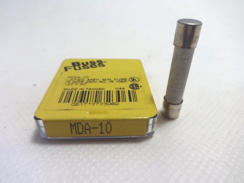 NEW BOX OF (5) BUSS FUSES MDA-10 125V FUSE | eBay
